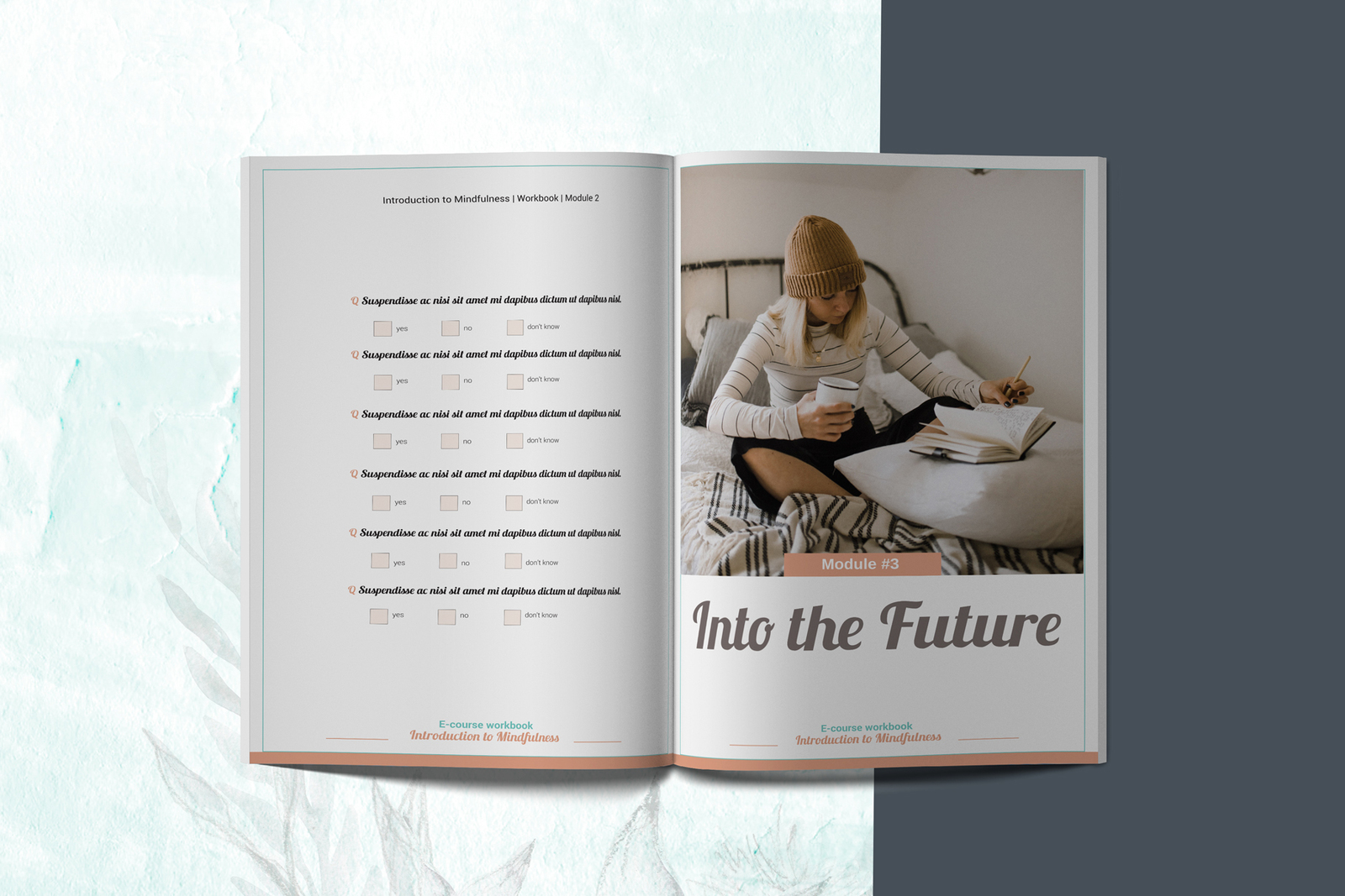 E-course Workbook / Opt-in InDesign Template on Yellow Images Creative ...