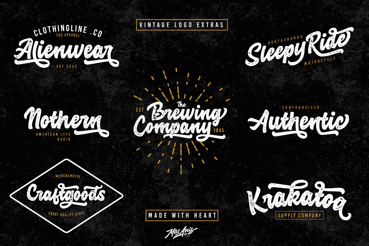 Advocate Script & Extras on Yellow Images Creative Store