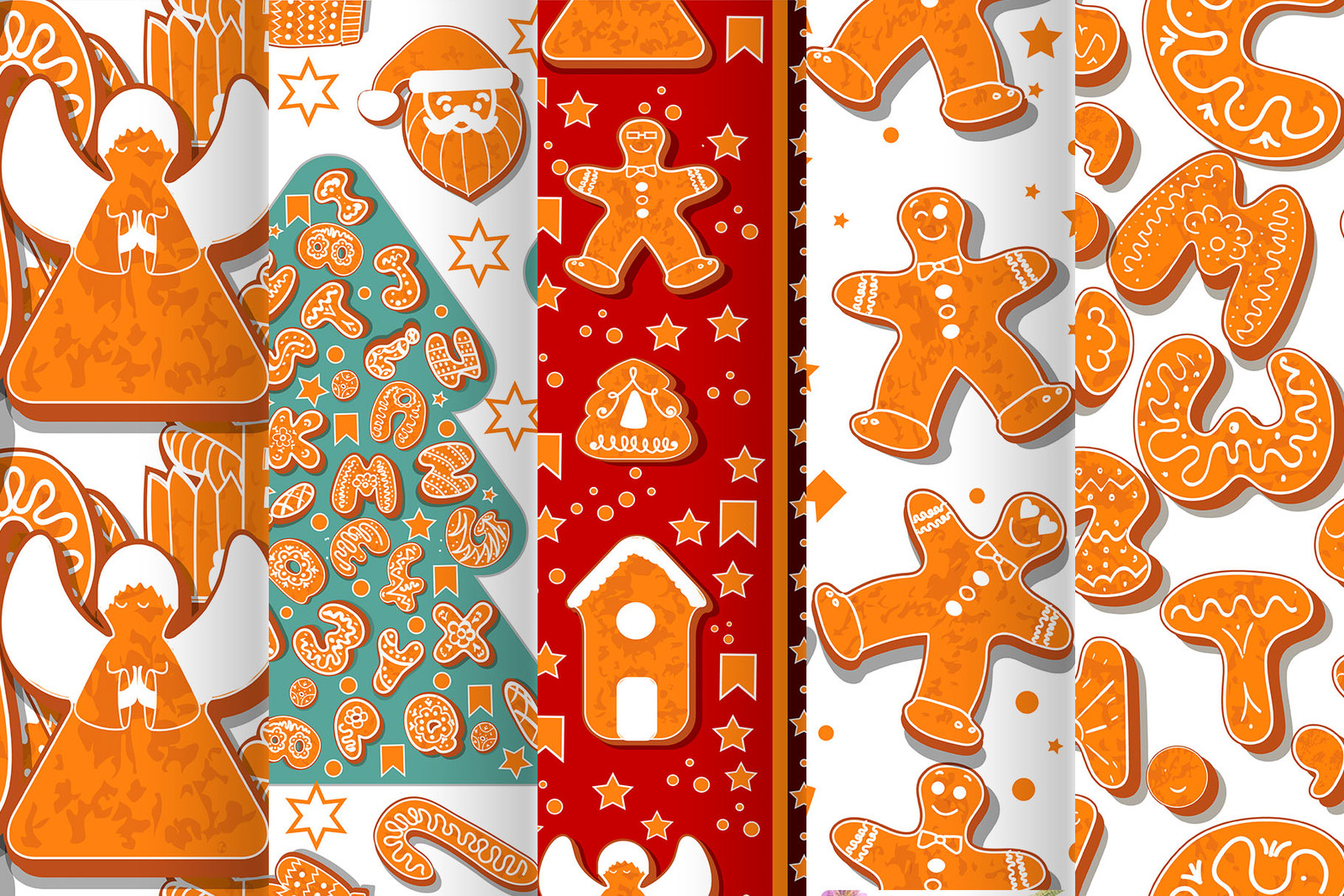 Vector set of gingerbread alphabets. Christmas symbols on Yellow Images ...
