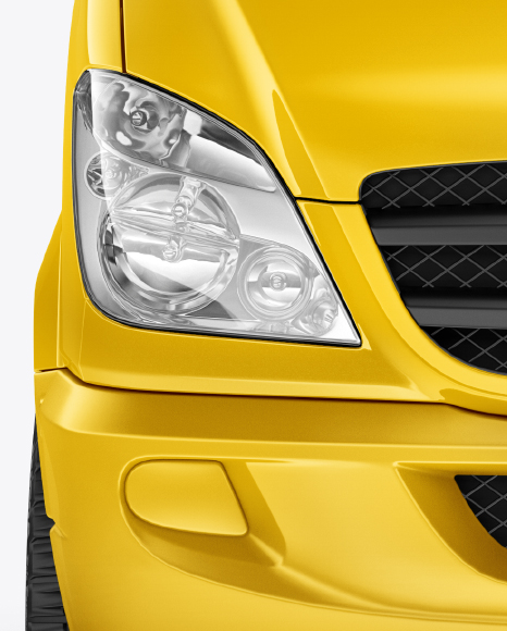Panel Van Mockup - Front View - Free Download Images High Quality PNG, JPG
