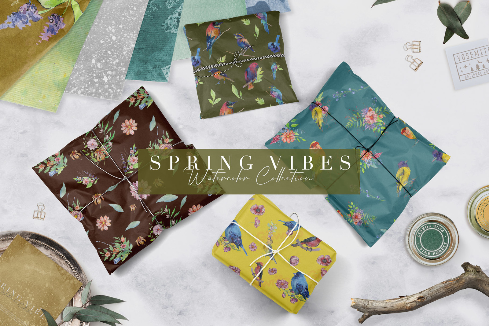 Spring Vibes on Yellow Images Creative Store