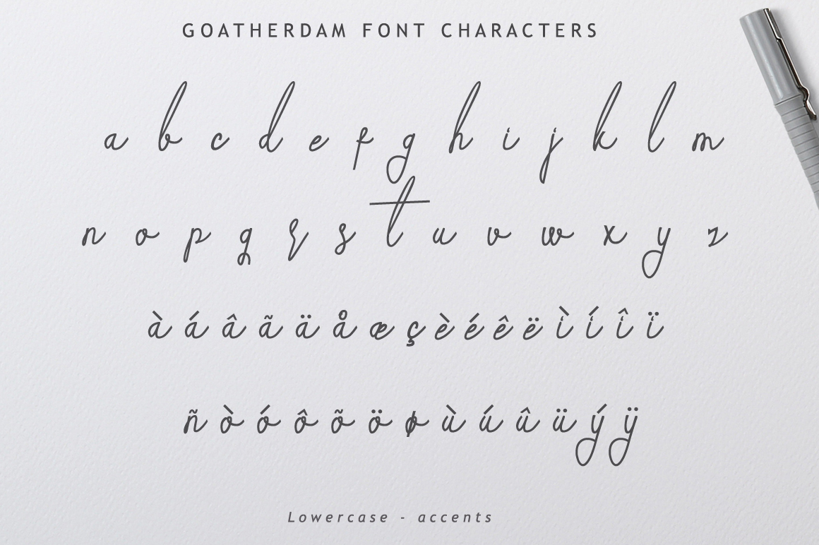 Goatherdam Font on Yellow Images Creative Store