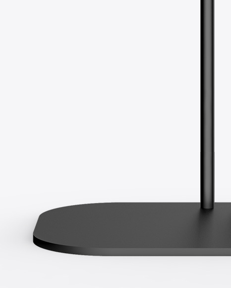 LCD Display Stand Mockup - Front View on Yellow Images Object Mockups