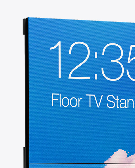 LCD Display Stand Mockup - Half Side View - download high resolution ...