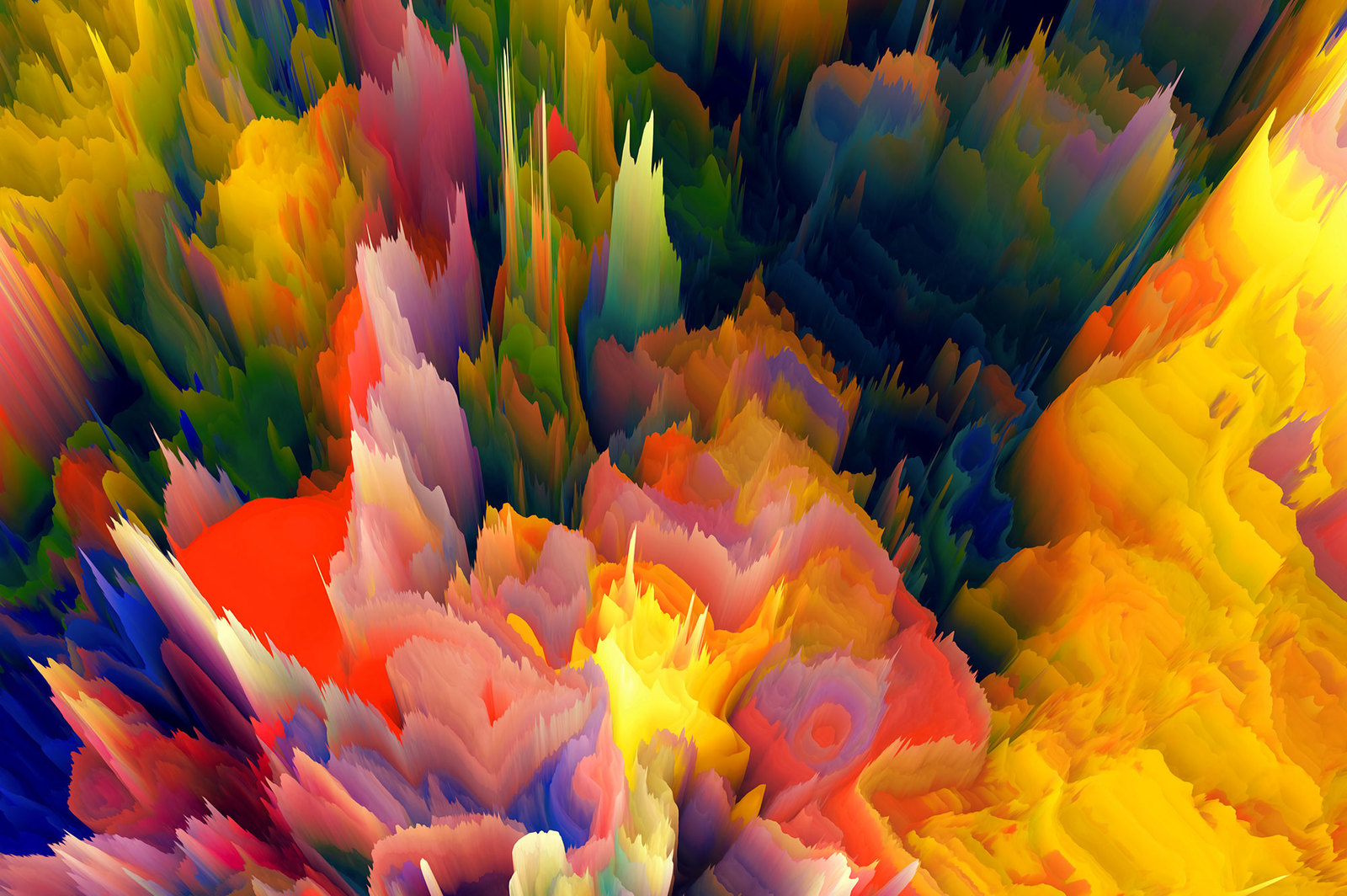 Vitality: 12 Dynamic 3D Textures on Yellow Images Creative Store