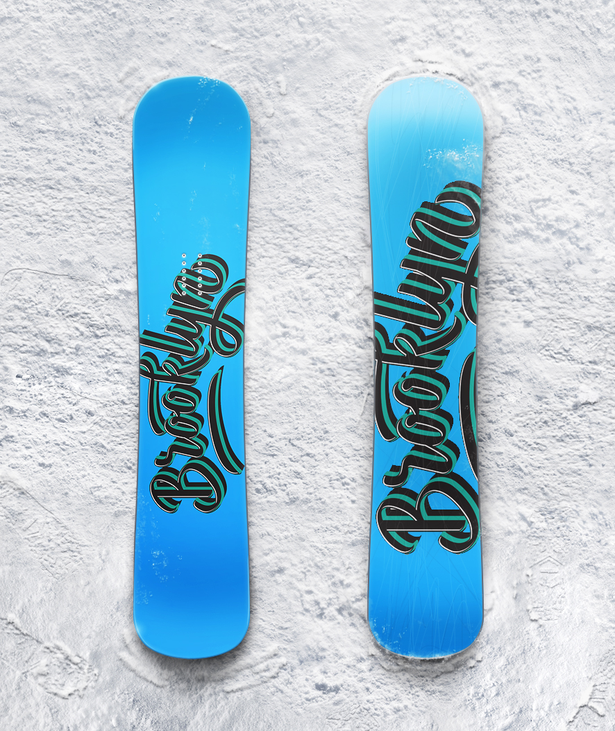 Brooklyn Vector Lettering on Yellow Images Creative Store