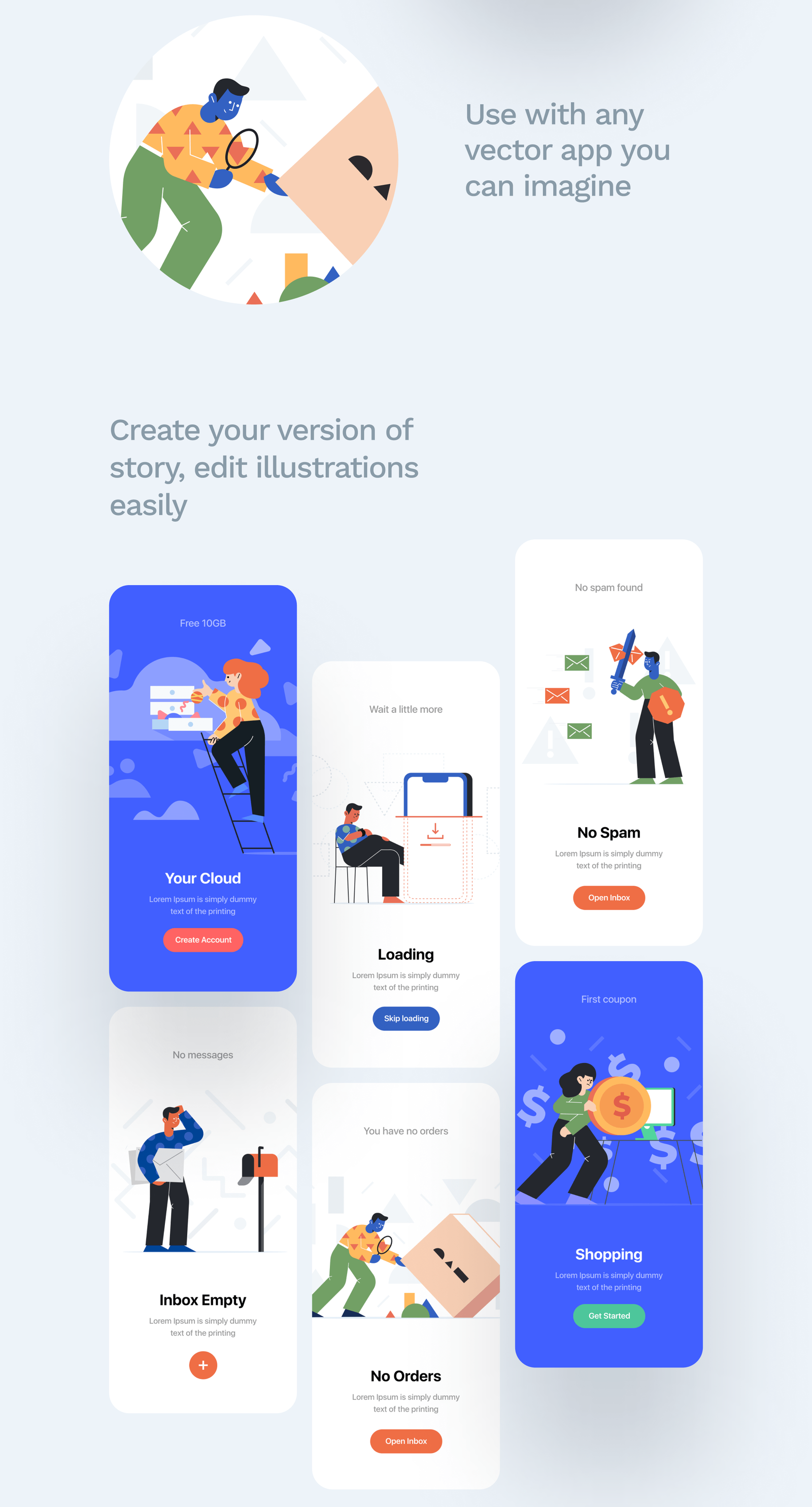 Unruly Illustrations on Yellow Images Creative Store