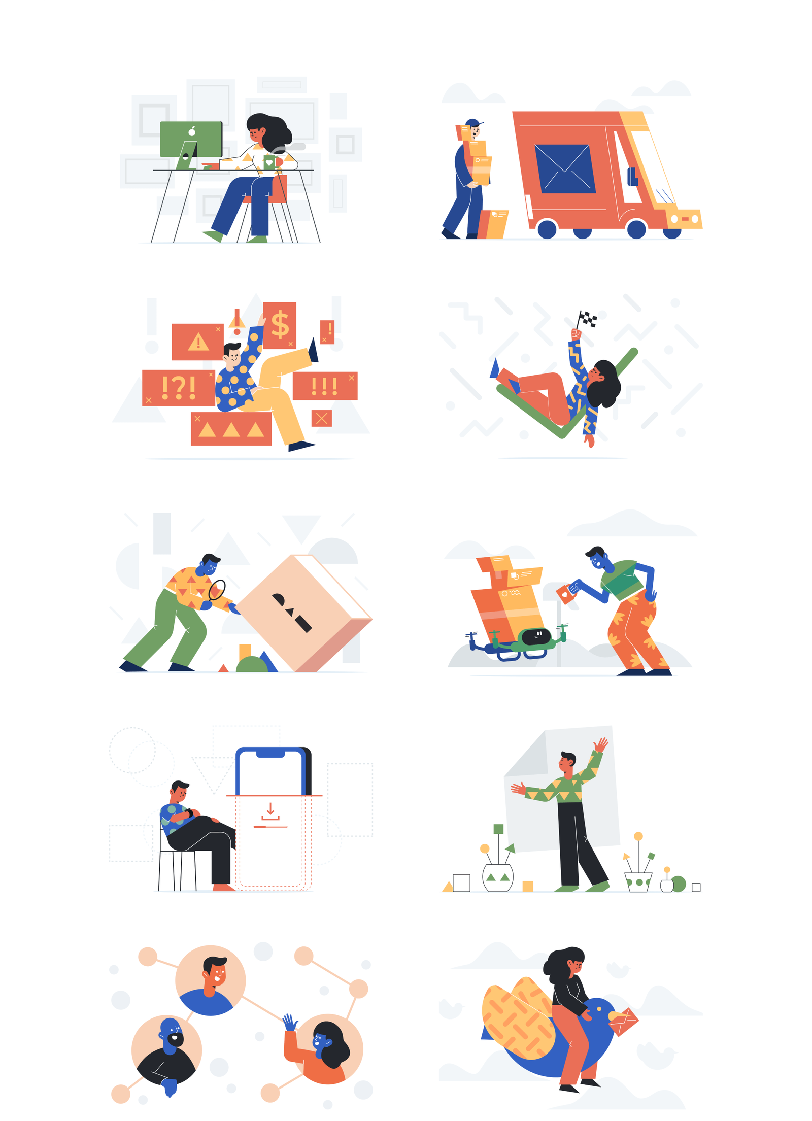 Unruly Illustrations on Yellow Images Creative Store