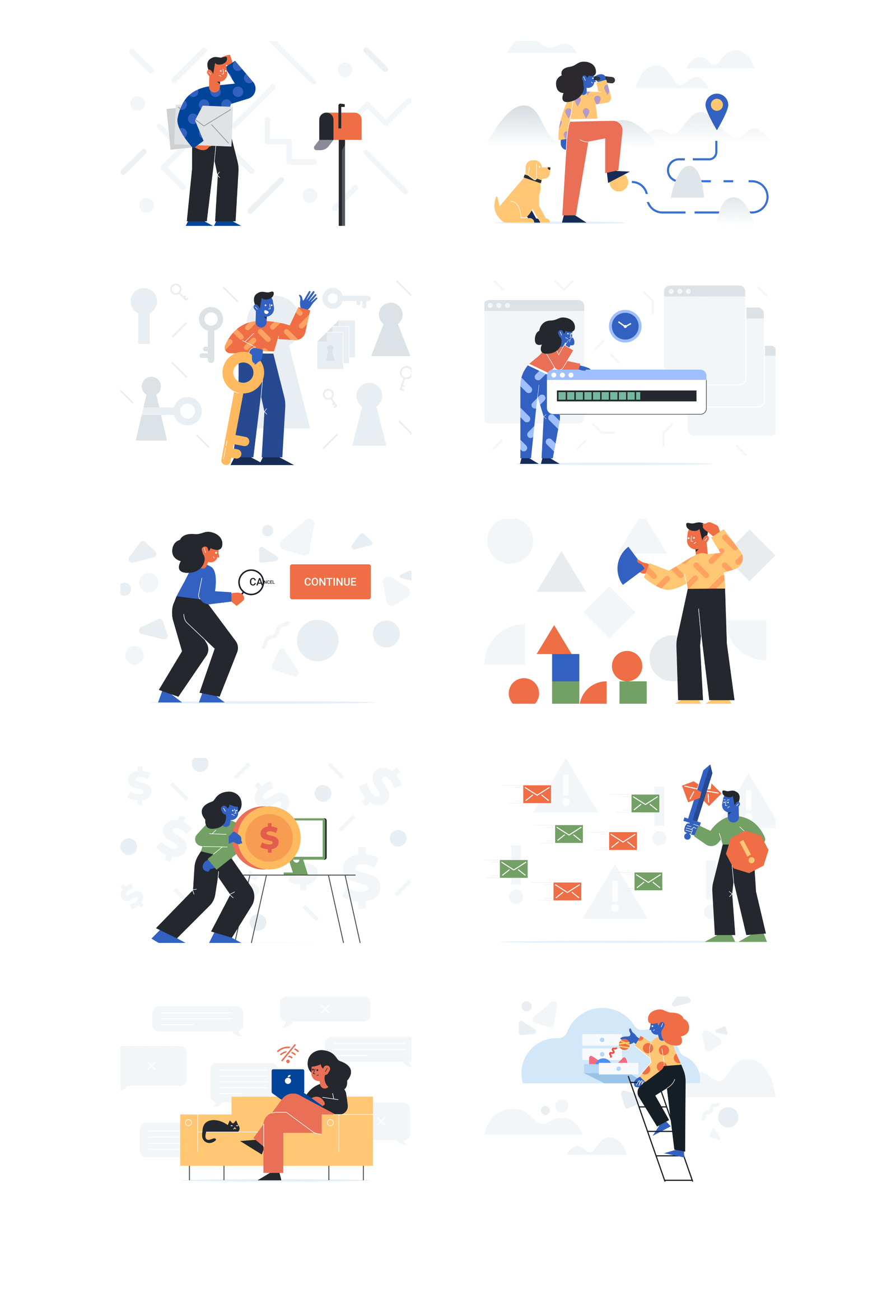 Unruly Illustrations on Yellow Images Creative Store