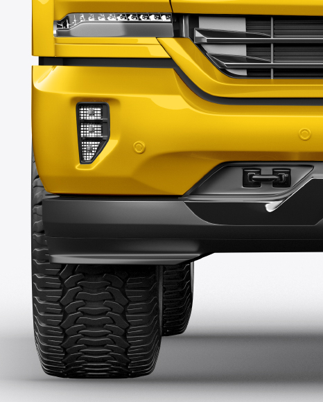Full-Size Pickup Truck Mockup - Front View - Free Download Images High ...