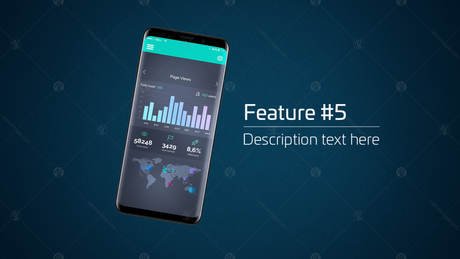 Mobile App Promotion on Yellow Images Creative Store