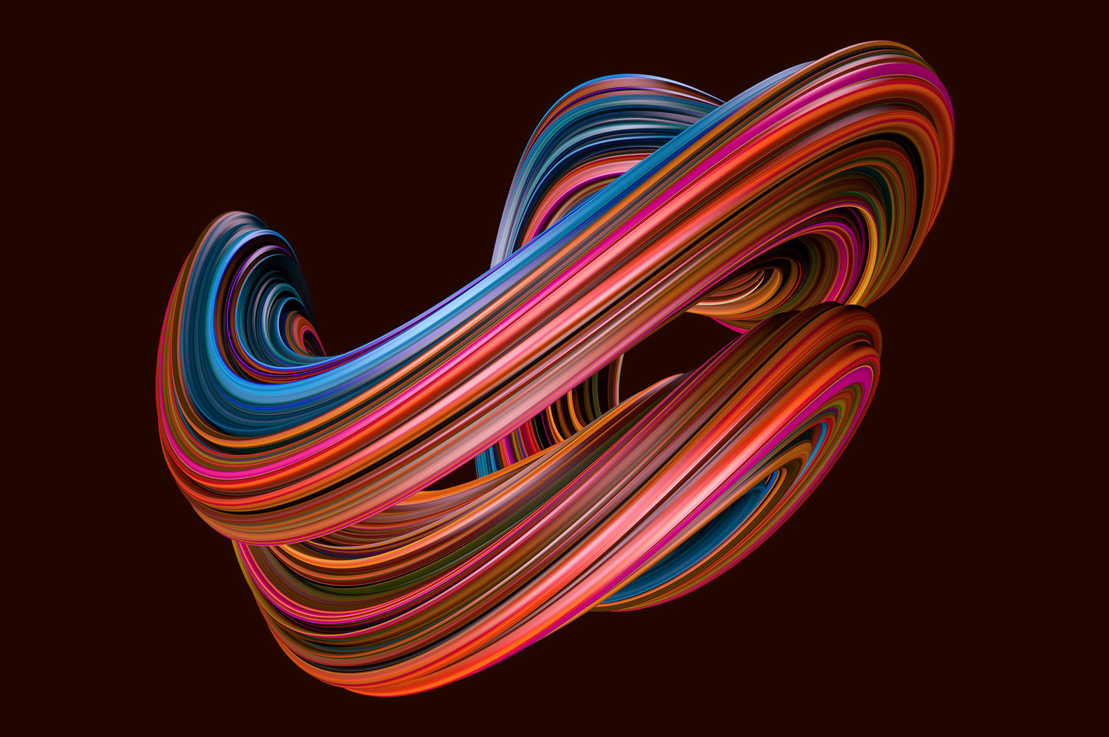 Twist: Swirling 3D Shapes on Yellow Images Creative Store