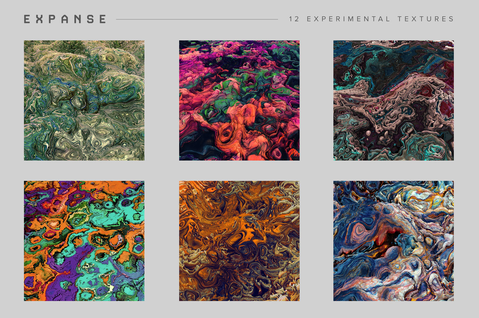 Expanse: 12 Experimental Textures on Yellow Images Creative Store