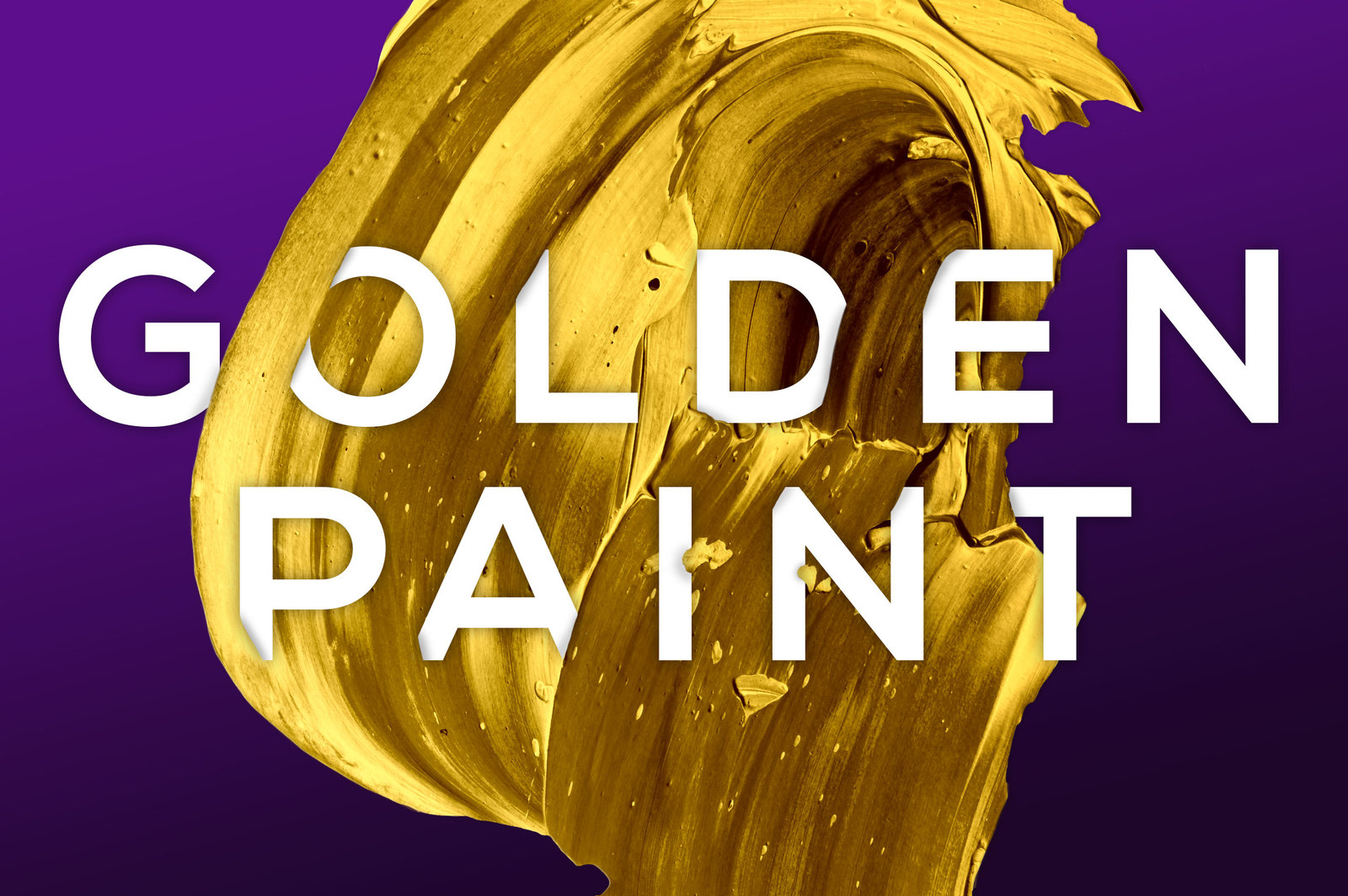 Golden Paint: Isolated Paint Textures on Yellow Images Creative Store