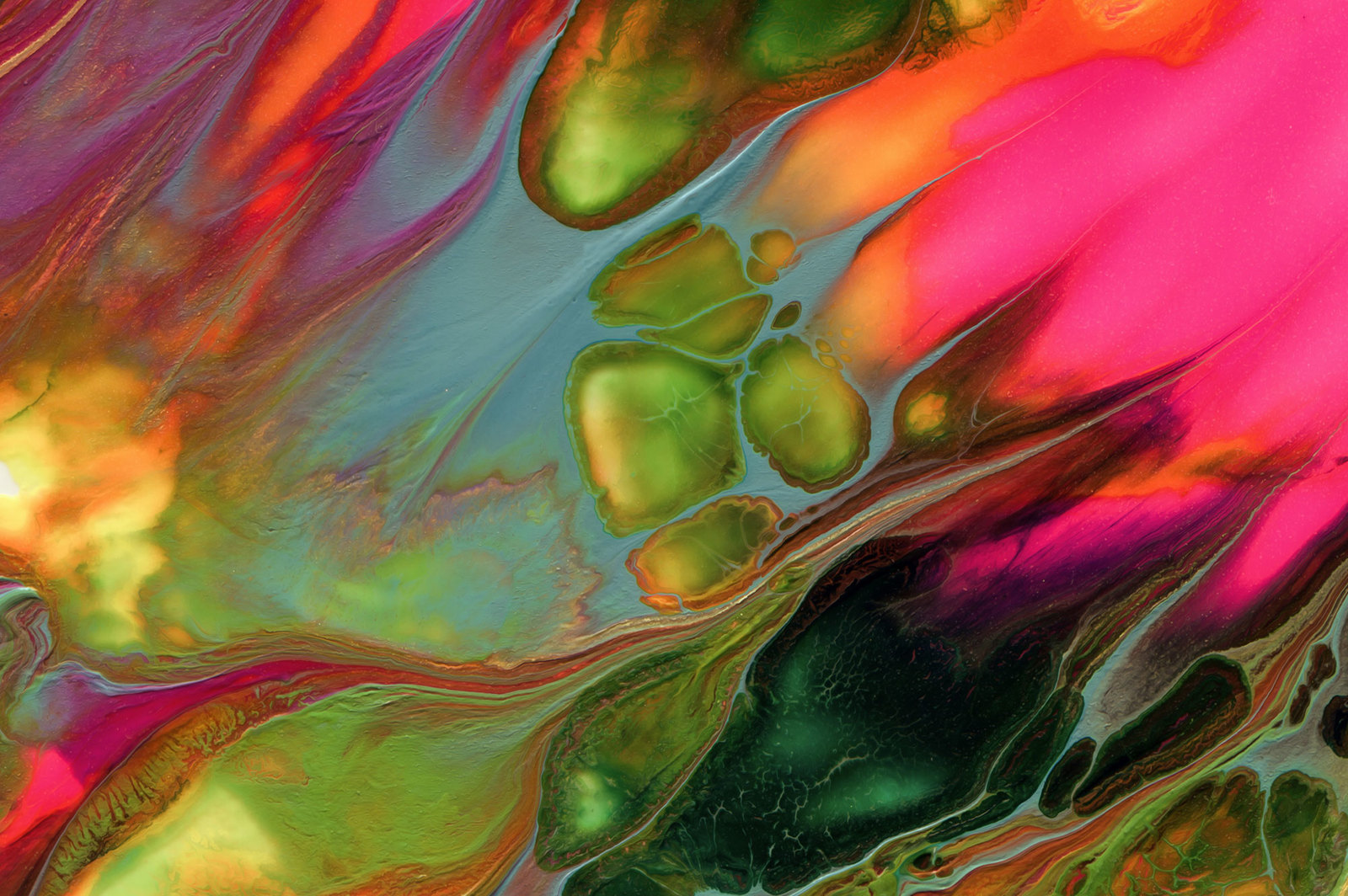 Fluid Paint Bundle: 45 Abstract Paintings on Yellow Images Creative Store