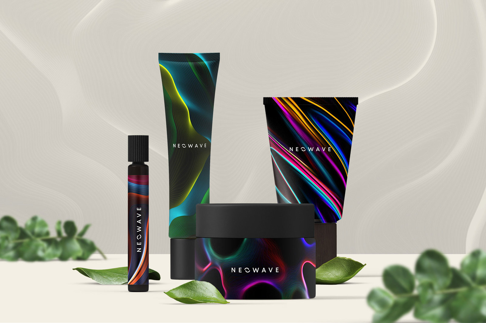 Neowave: Sweeping Abstract Textures on Yellow Images Creative Store