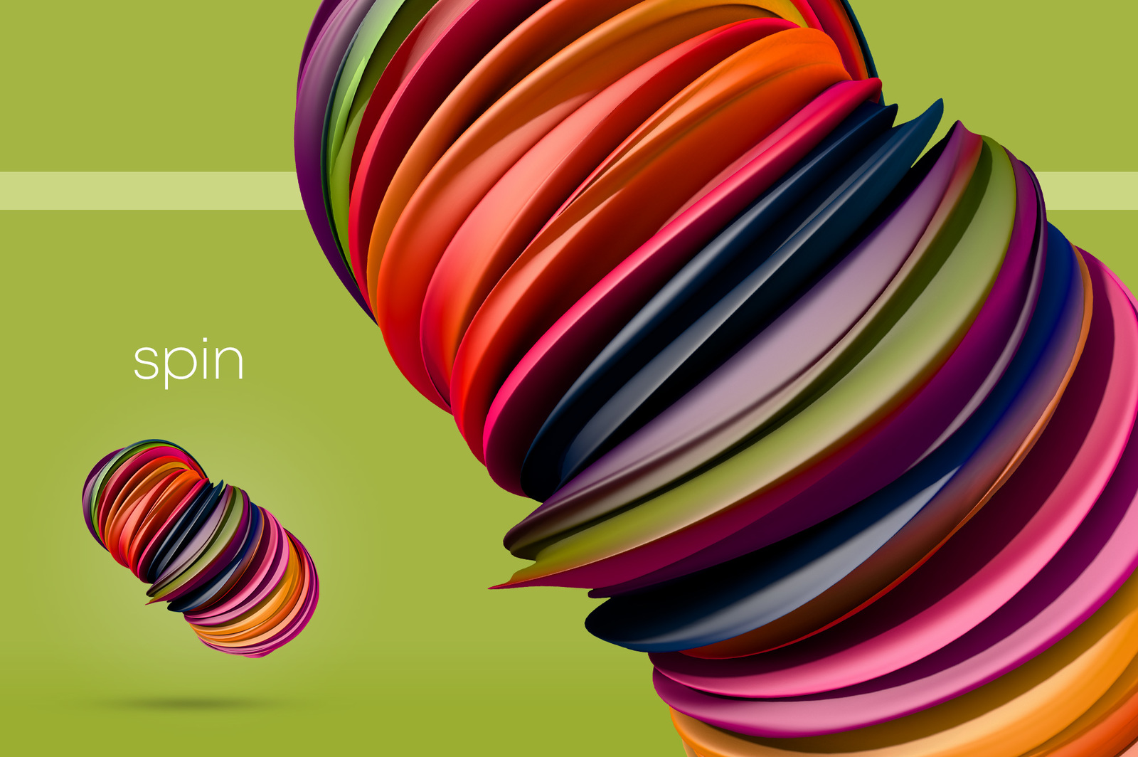 Spin: Dynamic 3D Shapes on Yellow Images Creative Store