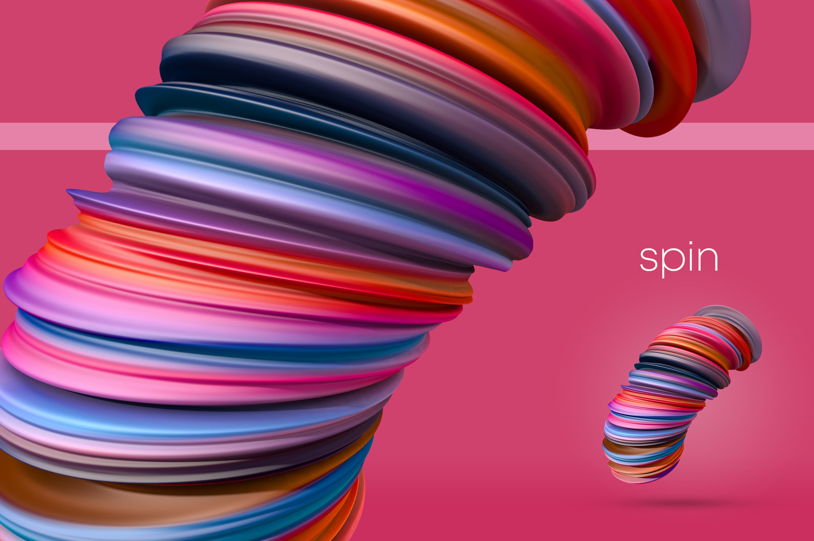 Spin: Dynamic 3D Shapes on Yellow Images Creative Store