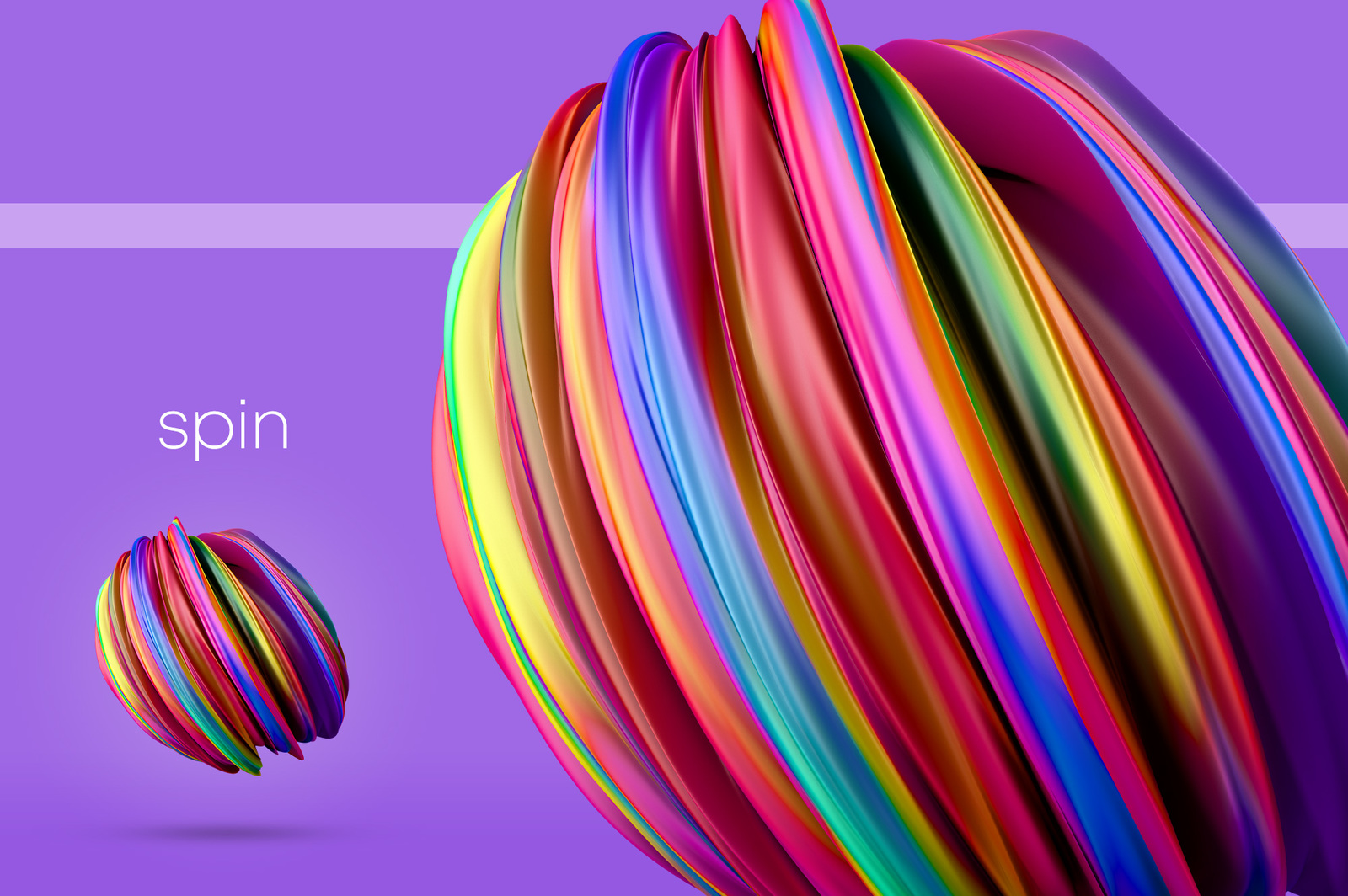 Spin: Dynamic 3D Shapes on Yellow Images Creative Store