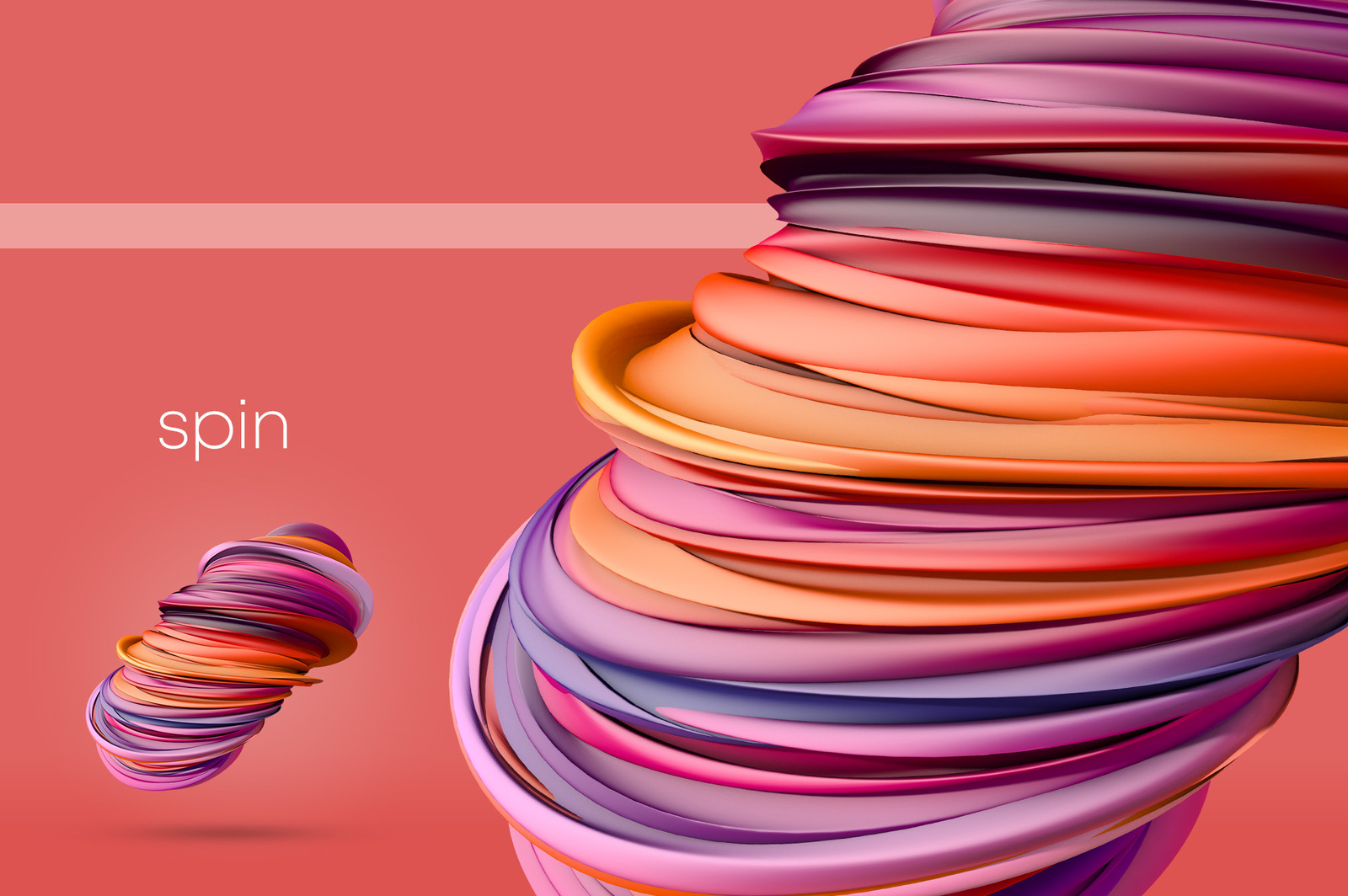 Spin: Dynamic 3D Shapes on Yellow Images Creative Store