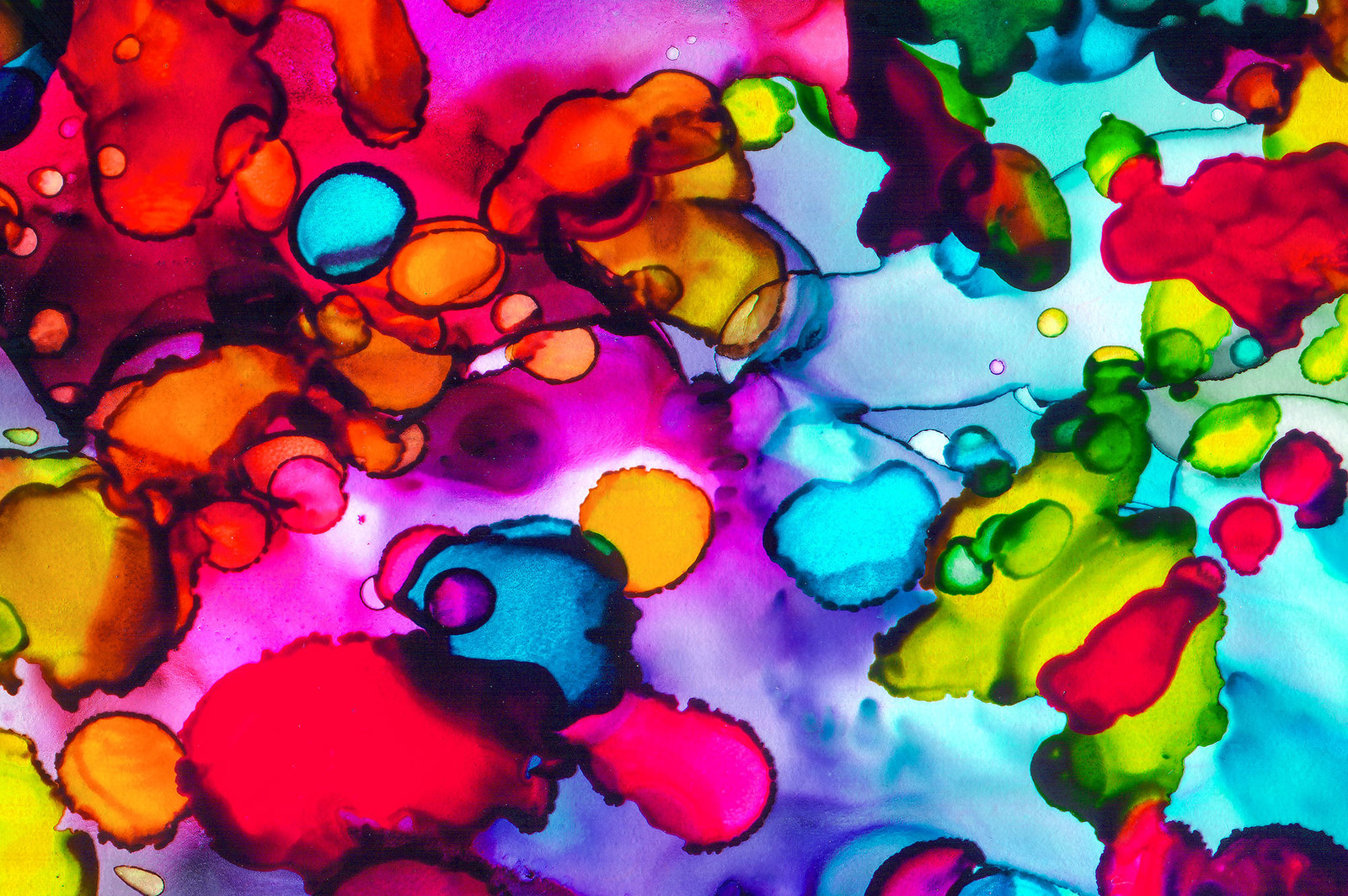 Inked: Abstract Ink Textures on Yellow Images Creative Store