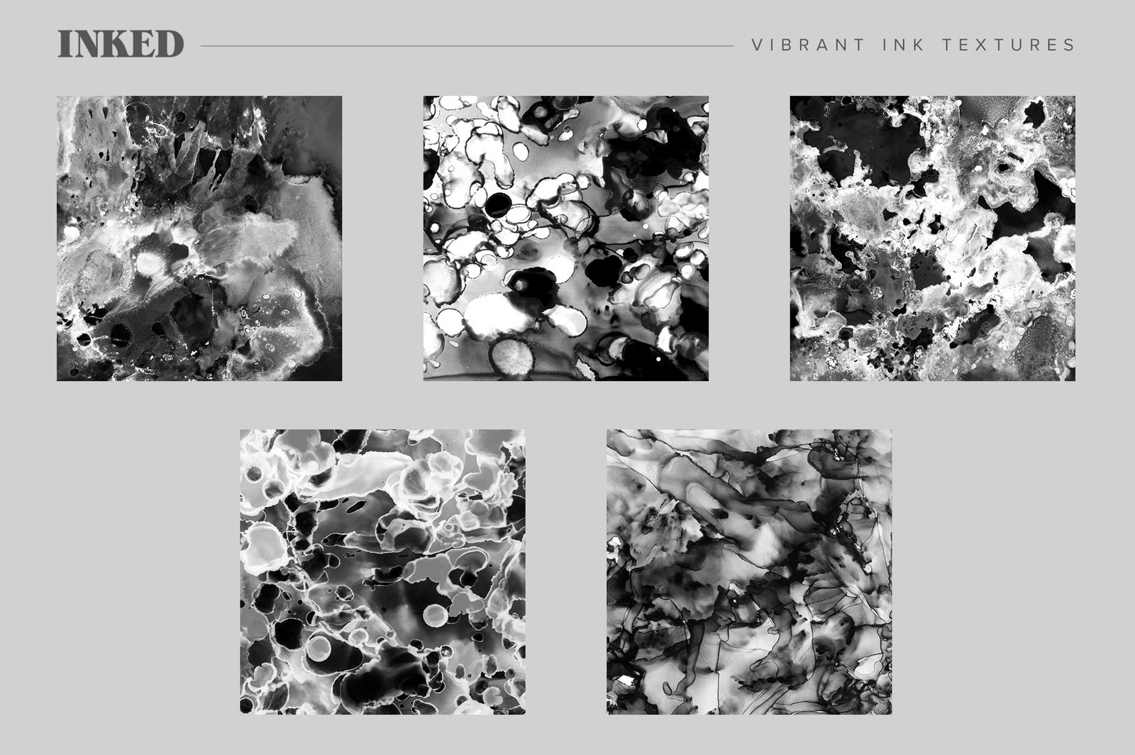 Inked: Abstract Ink Textures on Yellow Images Creative Store