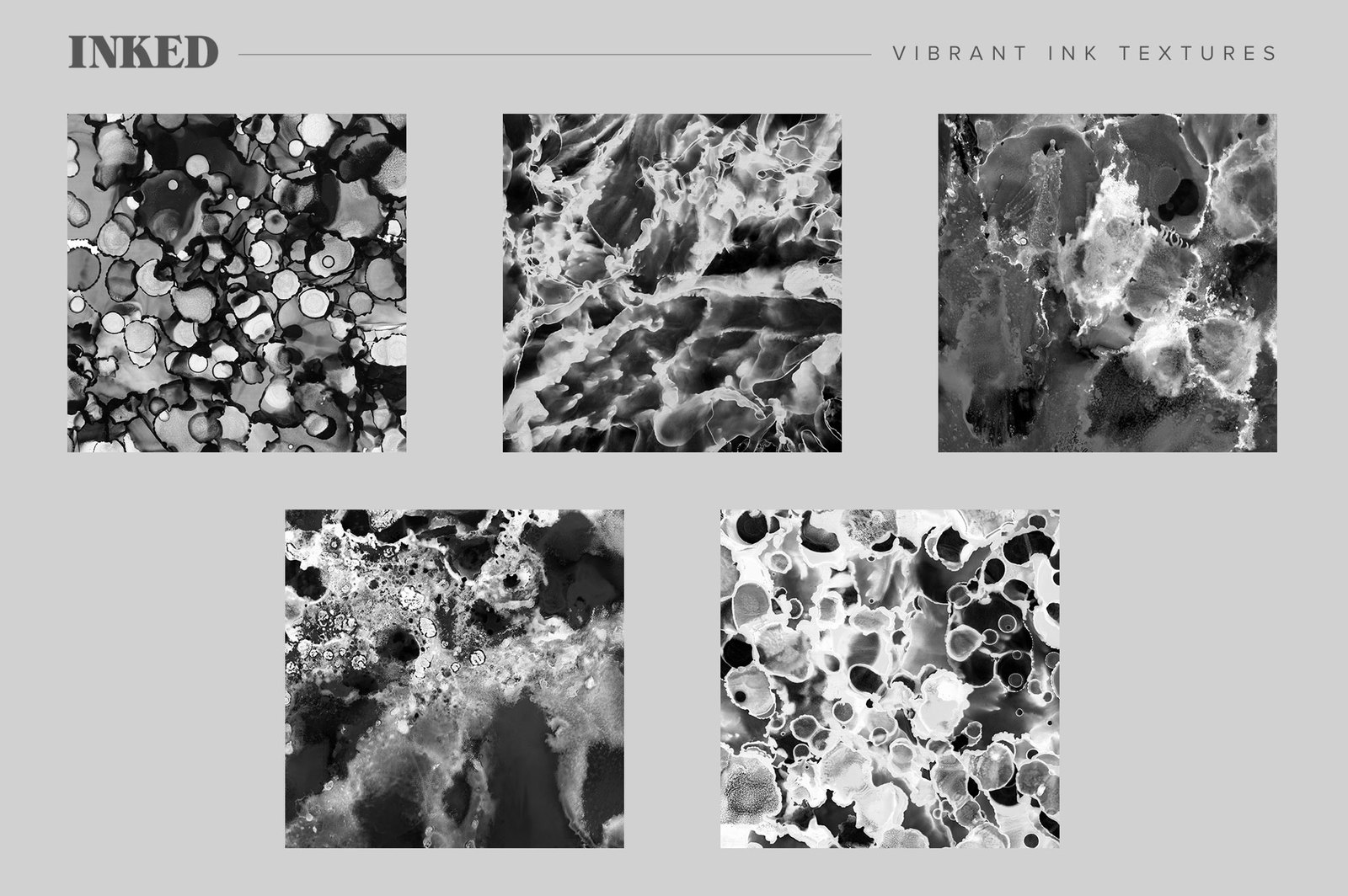 Inked: Abstract Ink Textures on Yellow Images Creative Store