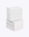 Two Paper Boxes Mockup in Box Mockups on Yellow Images Object Mockups