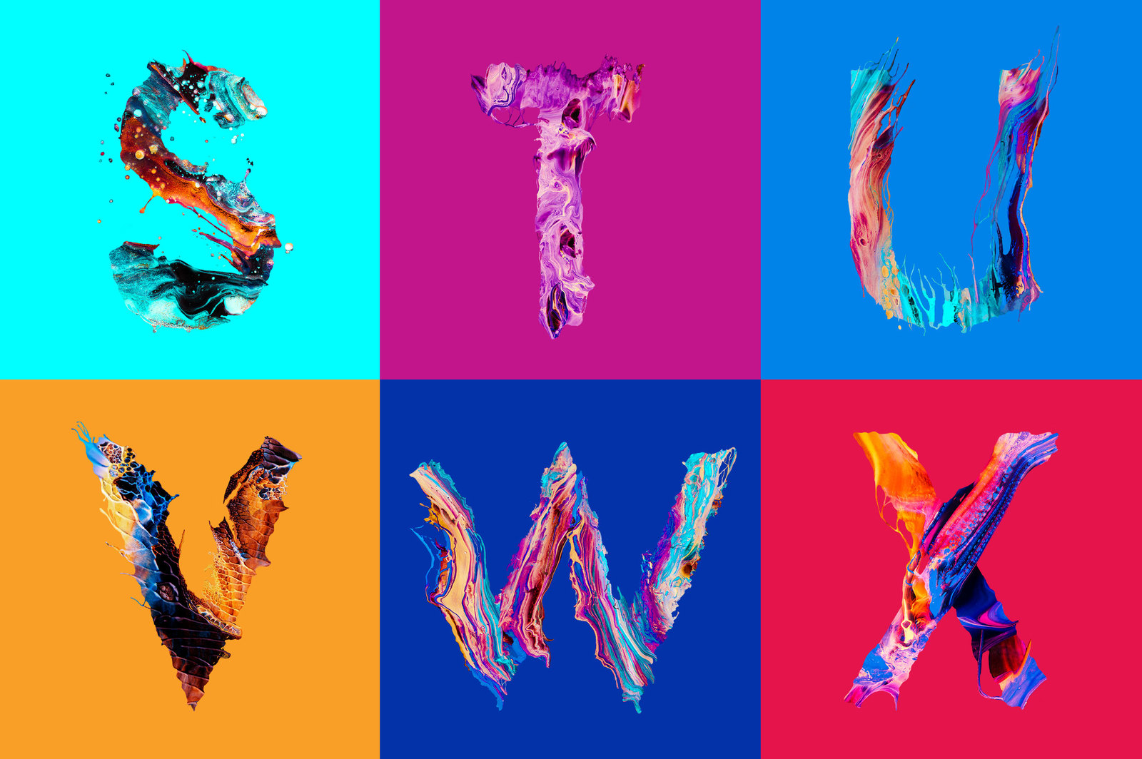 Abstract ABC on Yellow Images Creative Store