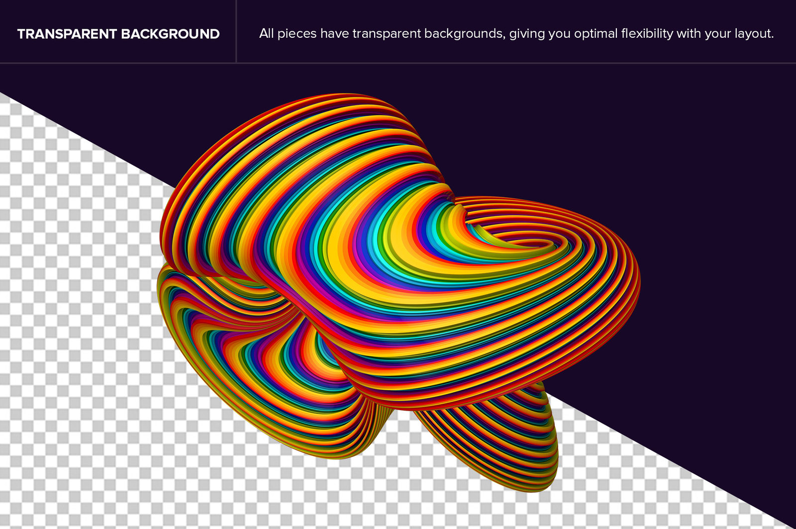 Coiled: Dynamic 3D Shapes on Yellow Images Creative Store