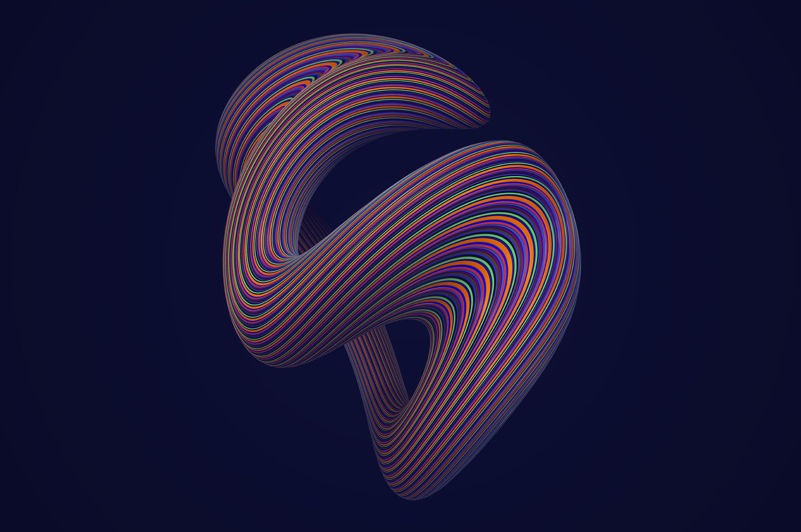 Coiled: Dynamic 3D Shapes on Yellow Images Creative Store