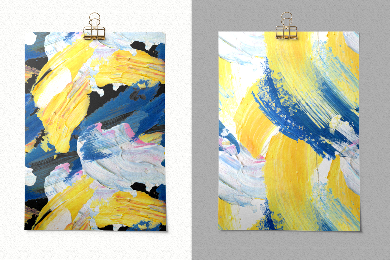 Color Splash Acrylic Collection on Yellow Images Creative Store