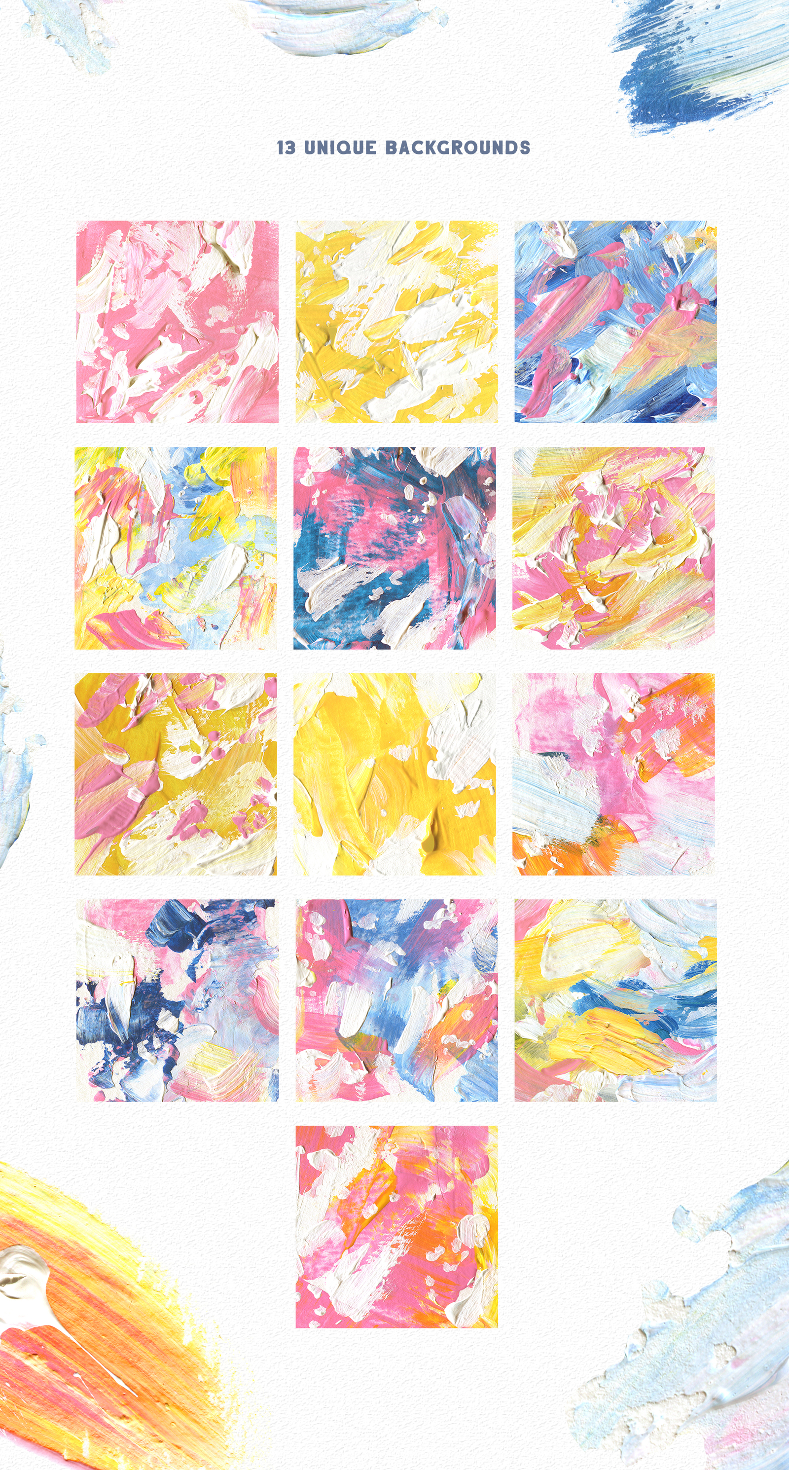 Color Splash Acrylic Collection on Yellow Images Creative Store