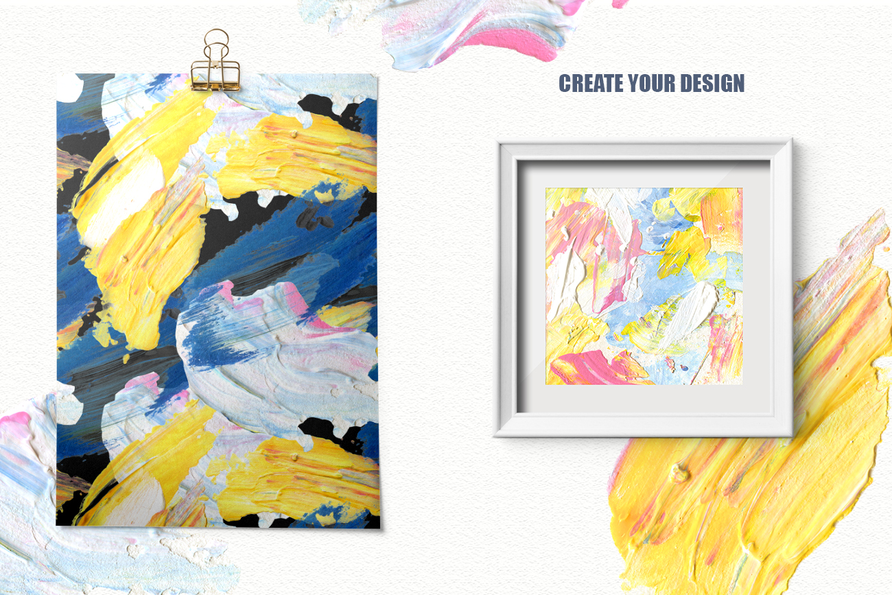 Color Splash Acrylic Collection on Yellow Images Creative Store