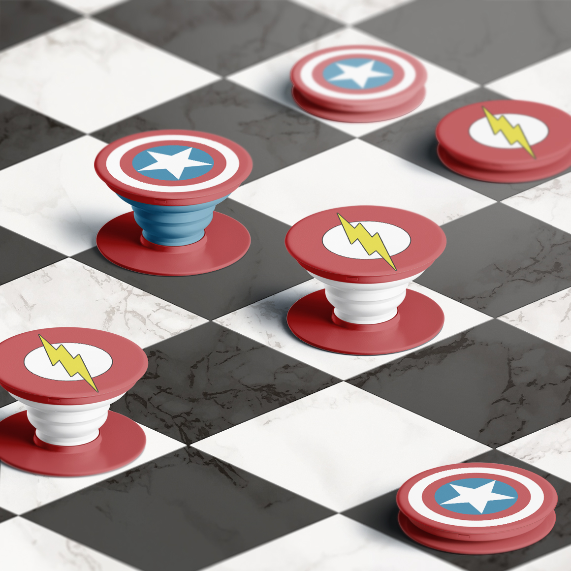 Pop Socket Mockup on Yellow Images Creative Store