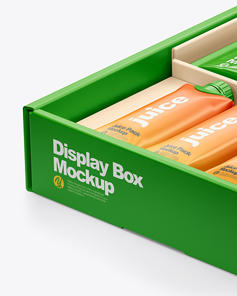 Display Box Mockup on Yellow Images Object Mockups