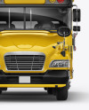 School Bus Mockup - Front View - Free Download Images High Quality PNG, JPG