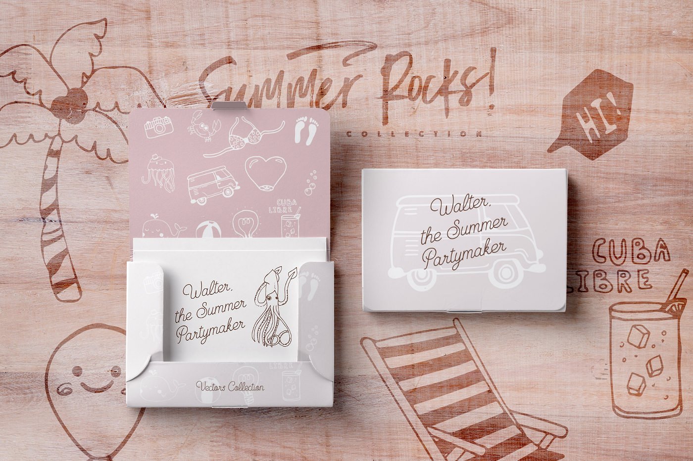 Summer Rocks! Vectors Collection on Yellow Images Creative Store