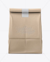 Kraft Paper Bag Mockup - Front View on Yellow Images Object Mockups